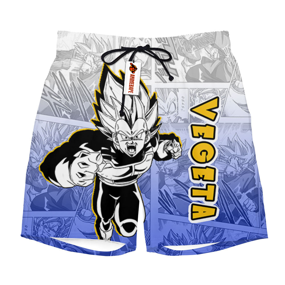 Vegeta SSJ Board Shorts Pants Manga Style Art Dragon Ball Z - AnimeBape