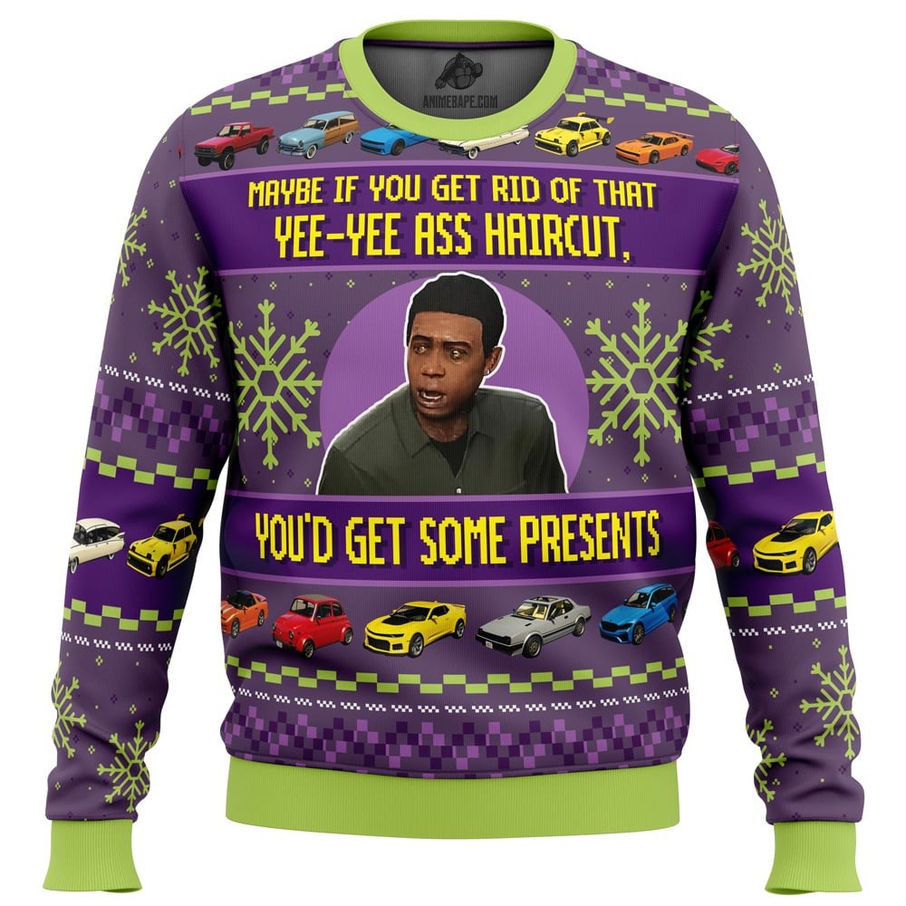 Yee Yee Ass Haircut Lamar Grand Theft Auto V Ugly Christmas Sweater ...