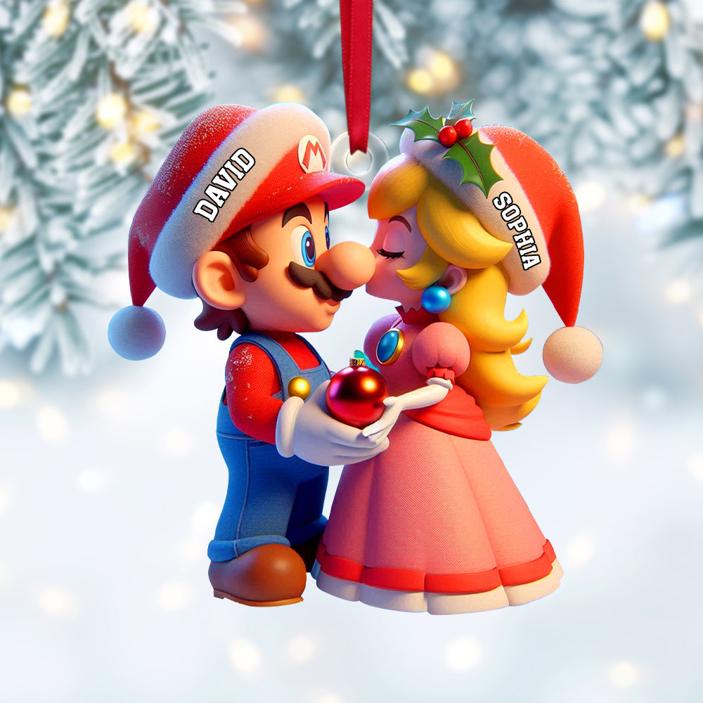 Personalized Mario and Princess Peach Gift For Couples Custom Name ...