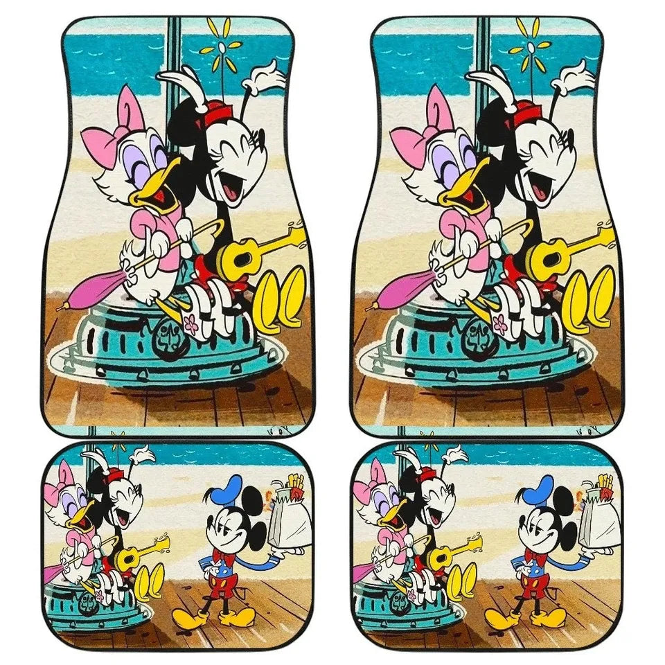 Disney Car Mats Minnie And Daisy On The Beach Car Floor Mats - AnimeBape