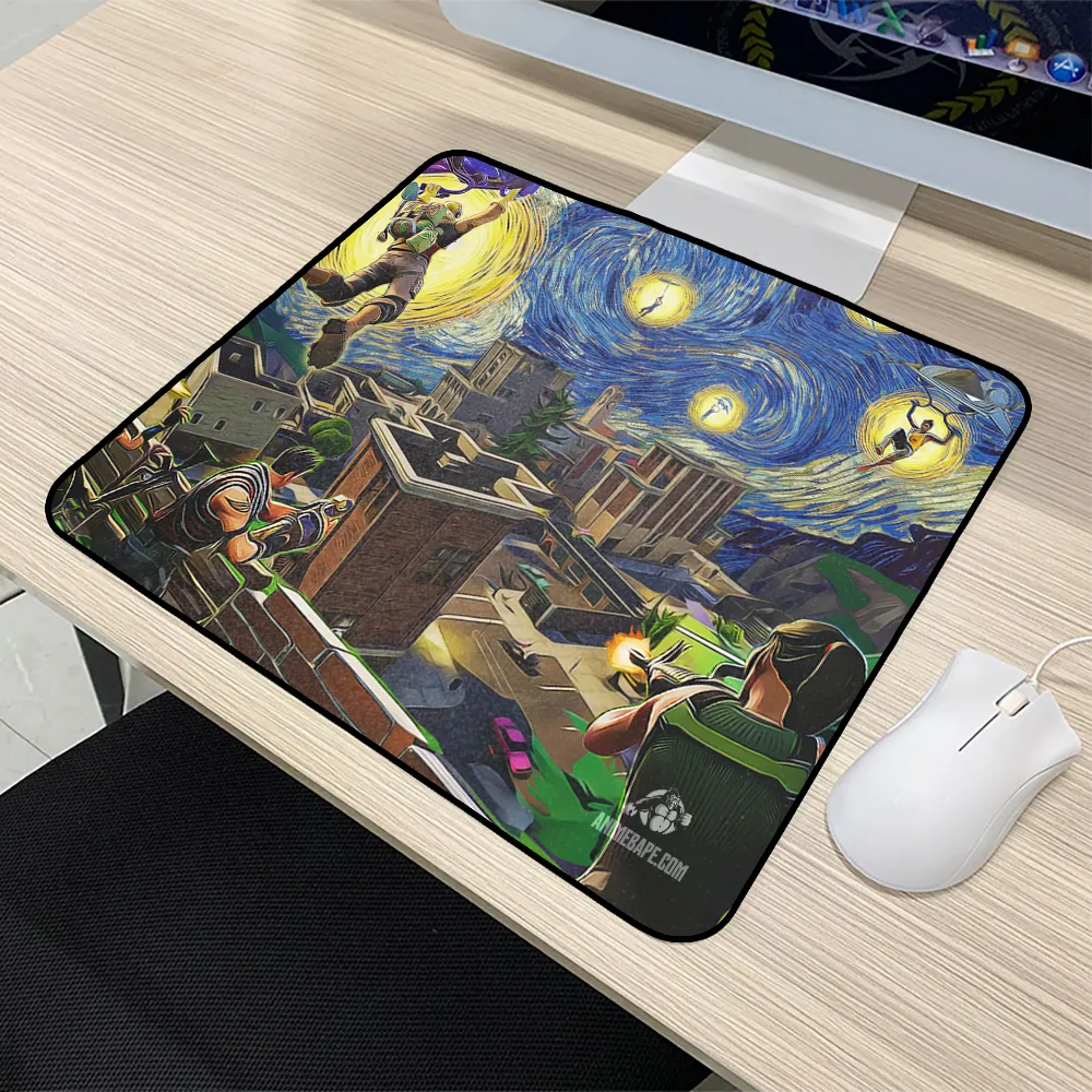 Fortnite Starry Night Tilted Towers Mouse Mat - AnimeBape