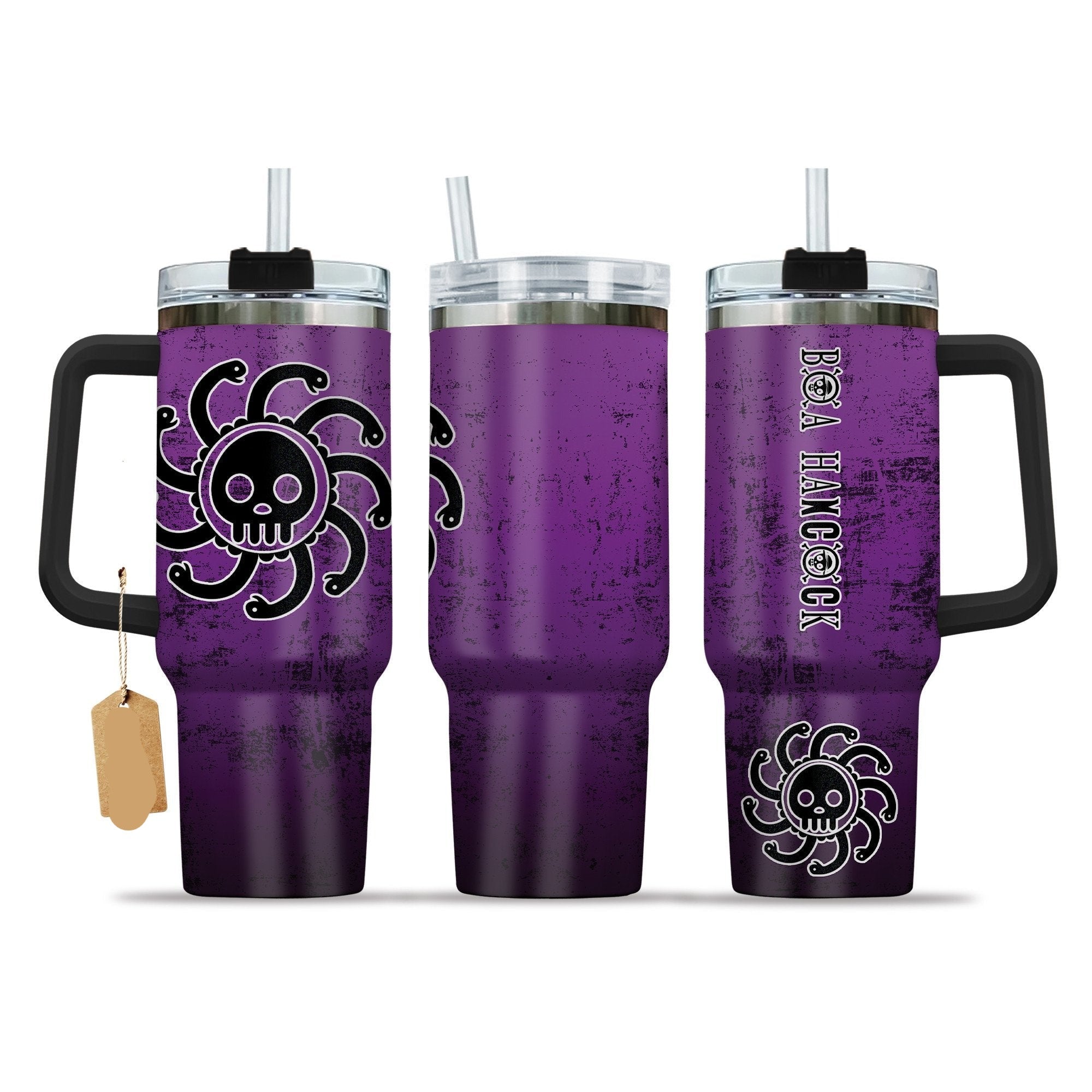One Piece Boa Hancock Jolly Roger Grunge Large Tumbler - AnimeBape