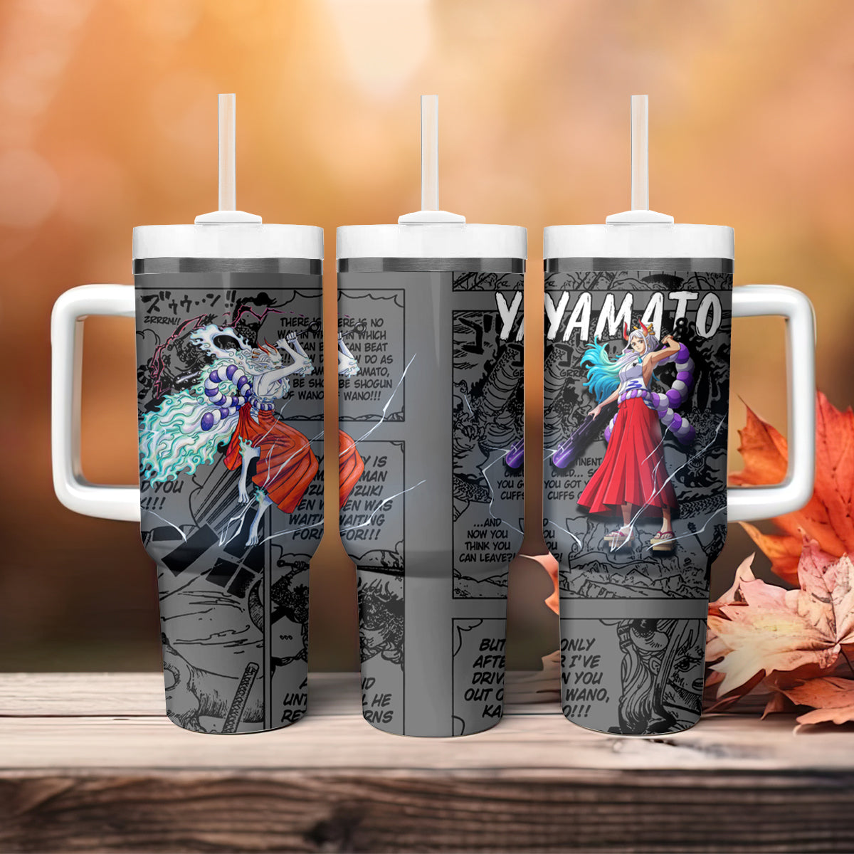 One Piece Yamato Fighting Pose Large Tumbler - AnimeBape