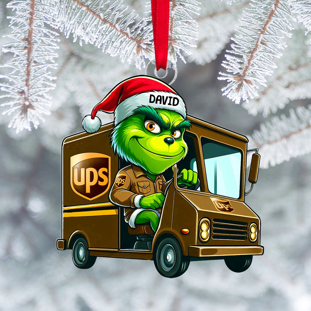 Personalized Grinch Mailman for Ups Postal Workers Custom Name ...