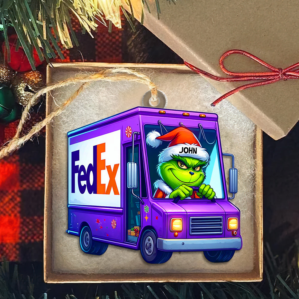 Personalized Grinch Mailman for FedEx Postal Workers Custom Name ...