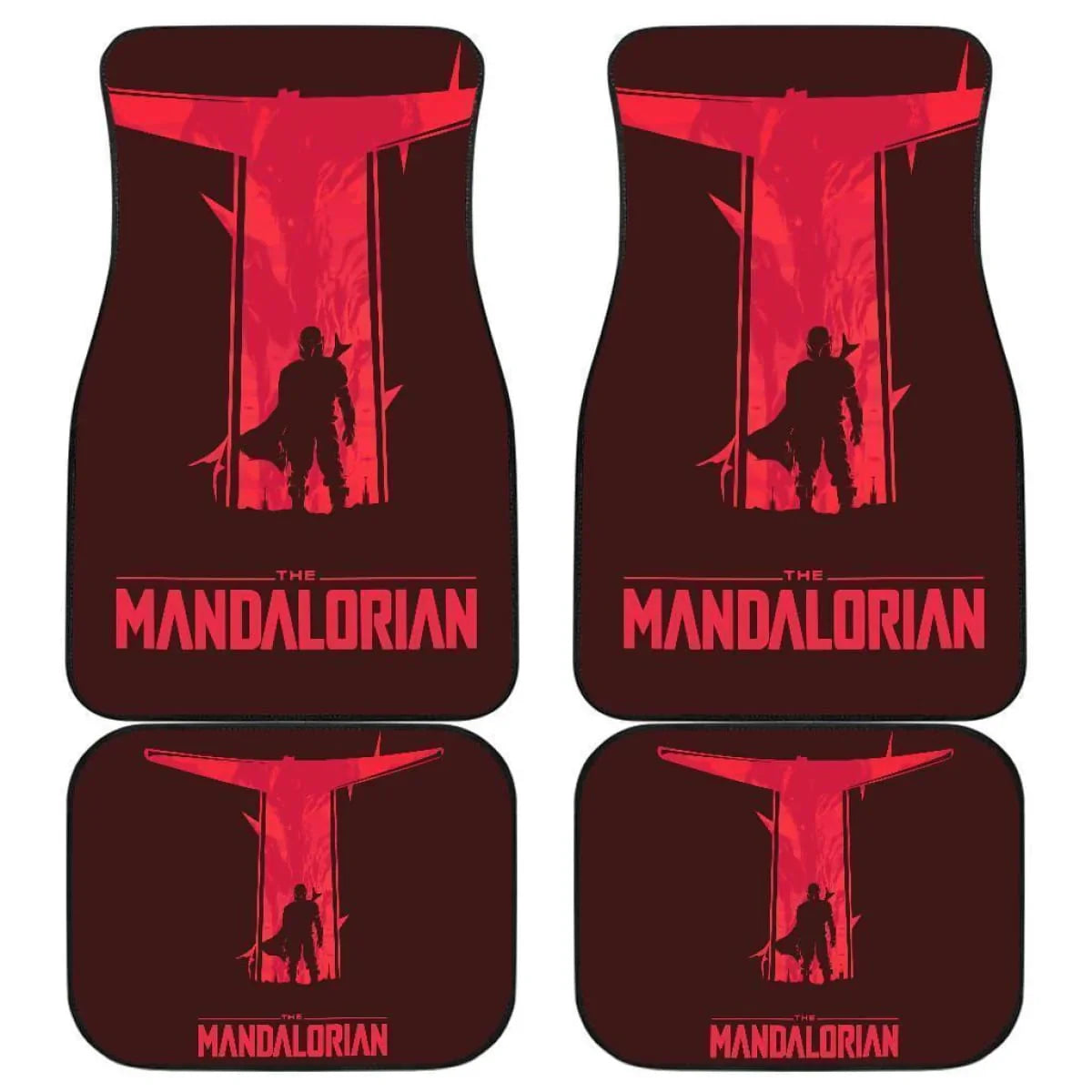 Star Wars Car Mats Star Wars The Mandalorian Silhouette Car Floor Mats ...