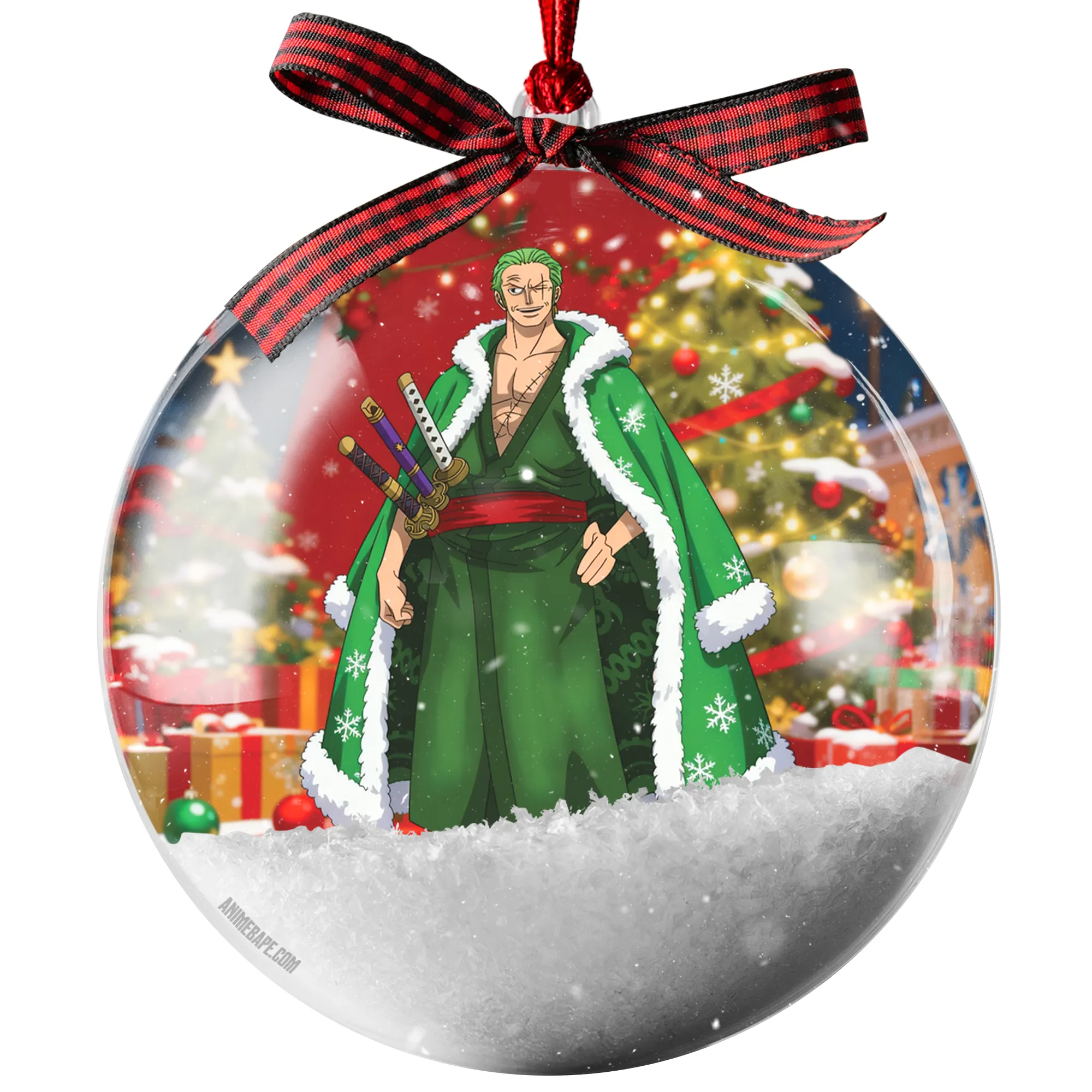 One Piece Roronoa Zoro V2 Christmas Bauble - AnimeBape