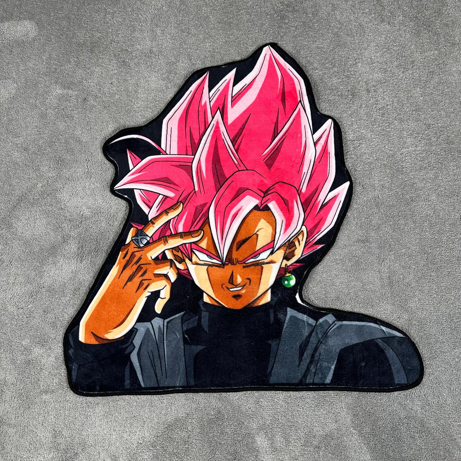 Black Goku Dragon Ball Custom Shaped Rug - AnimeBape