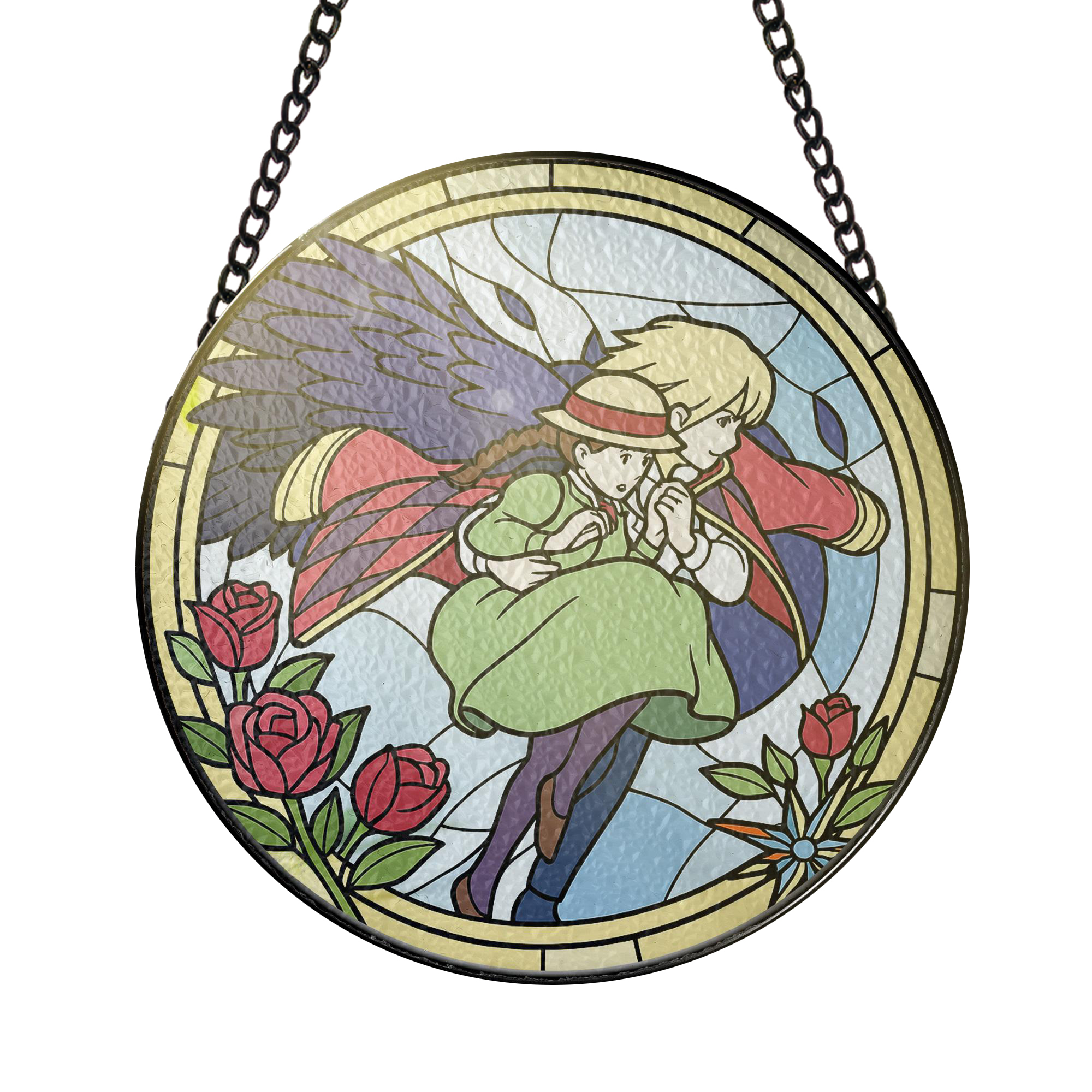 Ghibli's Howl Moving Castle Howl and Sophie Stained Glass Suncatcher ...