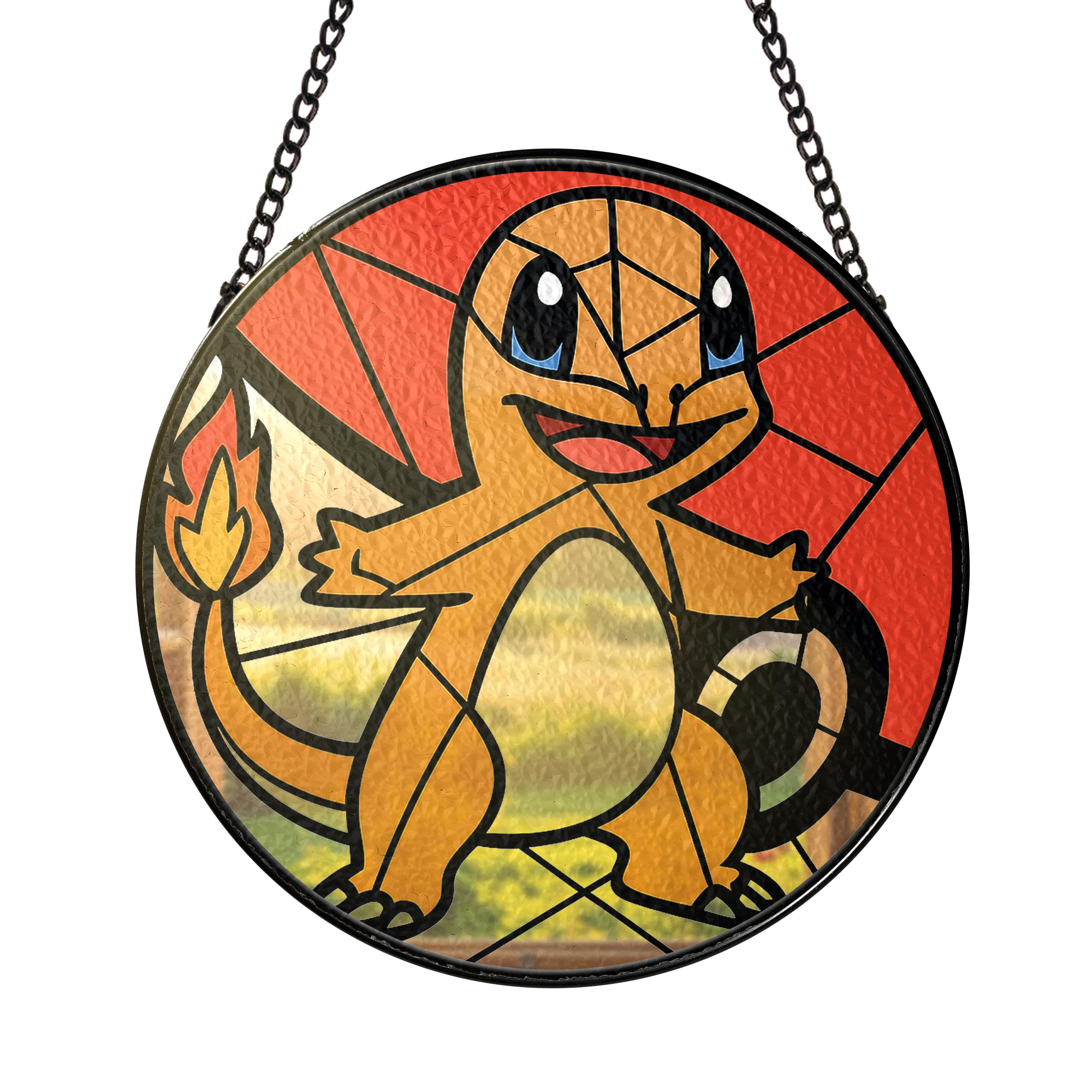 Pokemon Charmander Pokeball Stained Glass Suncatcher - AnimeBape