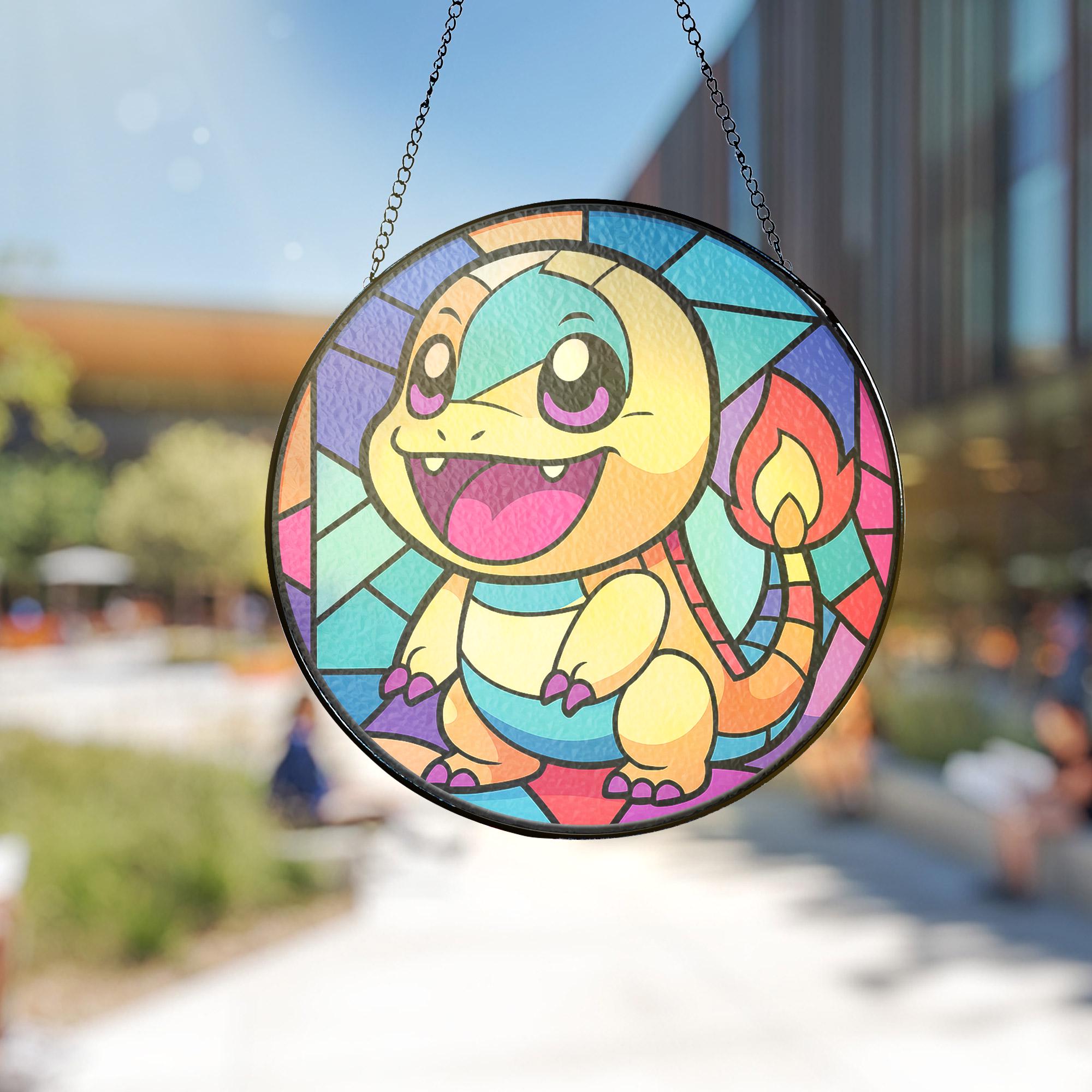 Pokemon Charmander Vibrant Stained Glass Suncatcher - AnimeBape