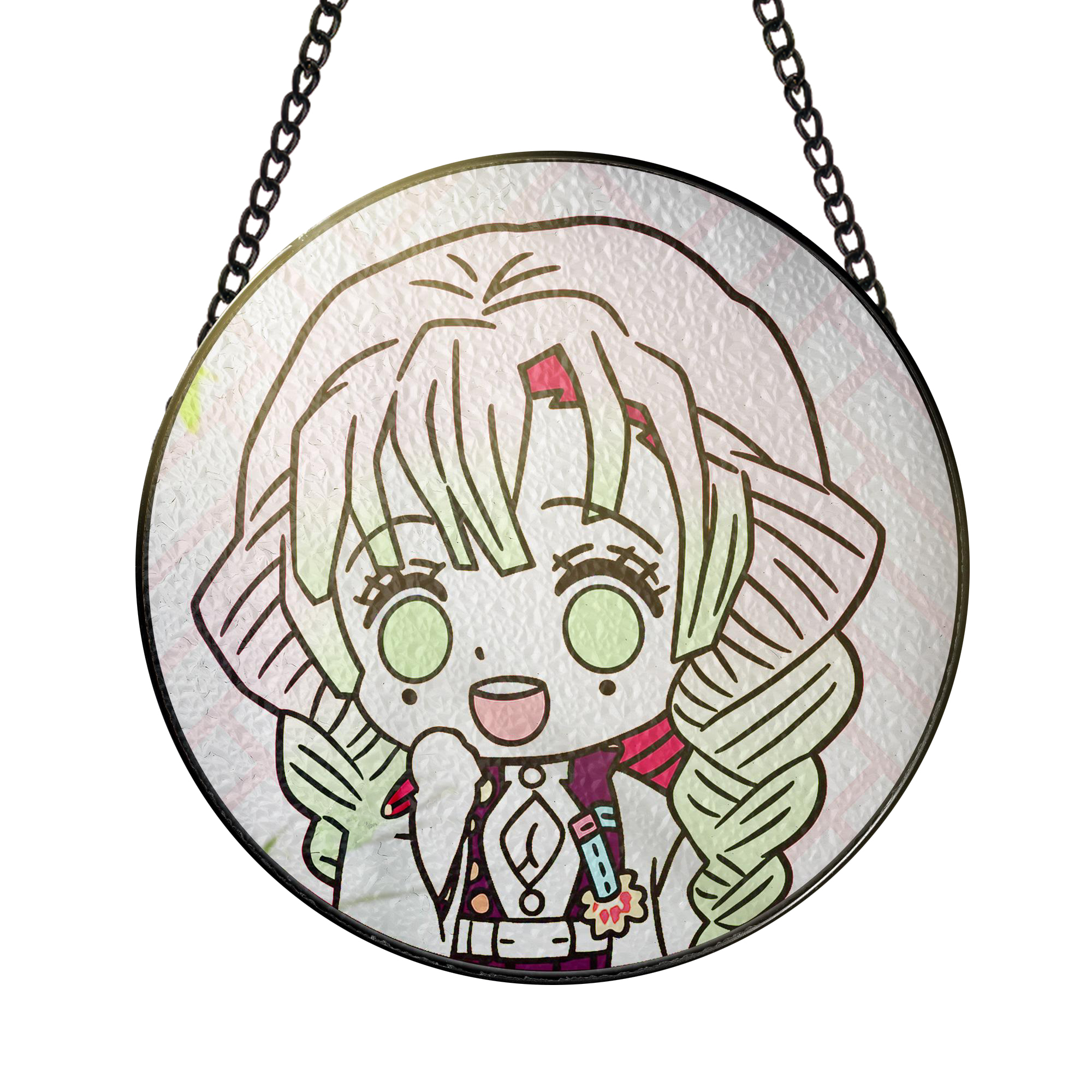 Demon Slayer Chibi Mitsuri Stained Glass Suncatcher - AnimeBape