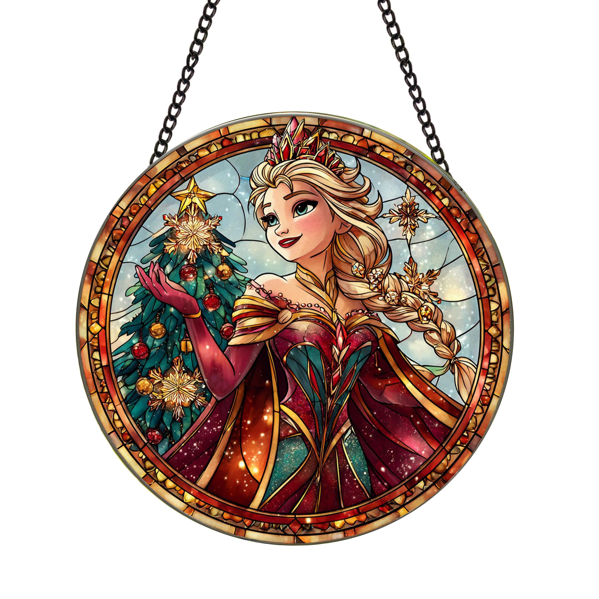 Disney Frozen Elsa Stained Glass Suncatche Vers 1 - AnimeBape