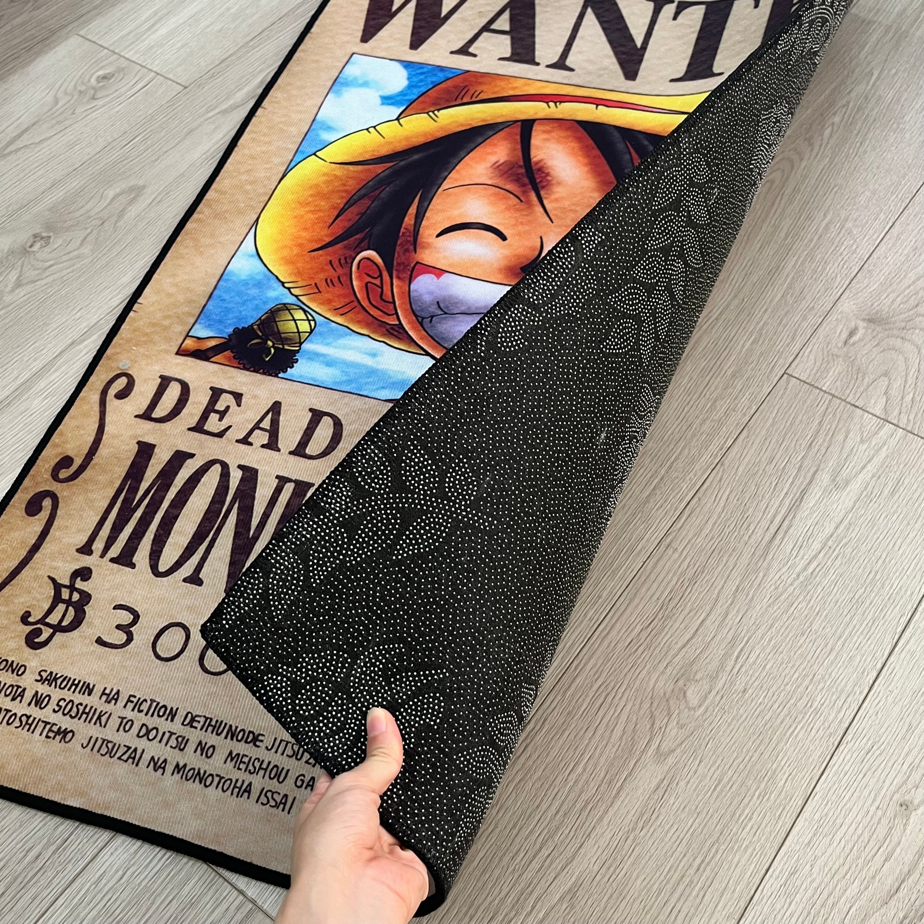Luffy Wanted One Piece Custom Shaped Rug - AnimeBape