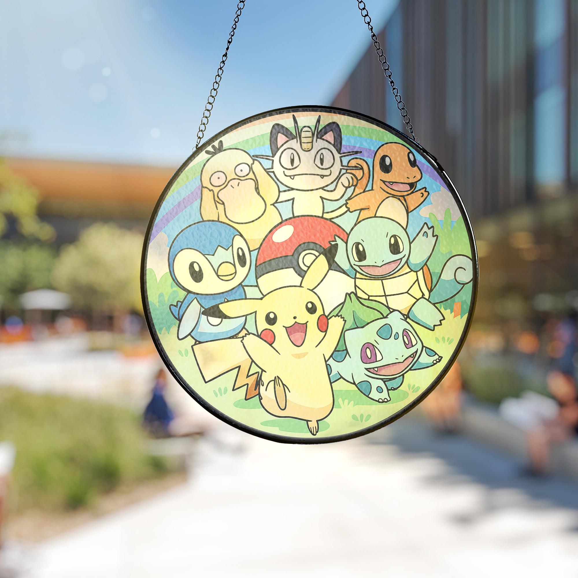 Pokemon Pokefriends Stained Glass Suncatcher - AnimeBape
