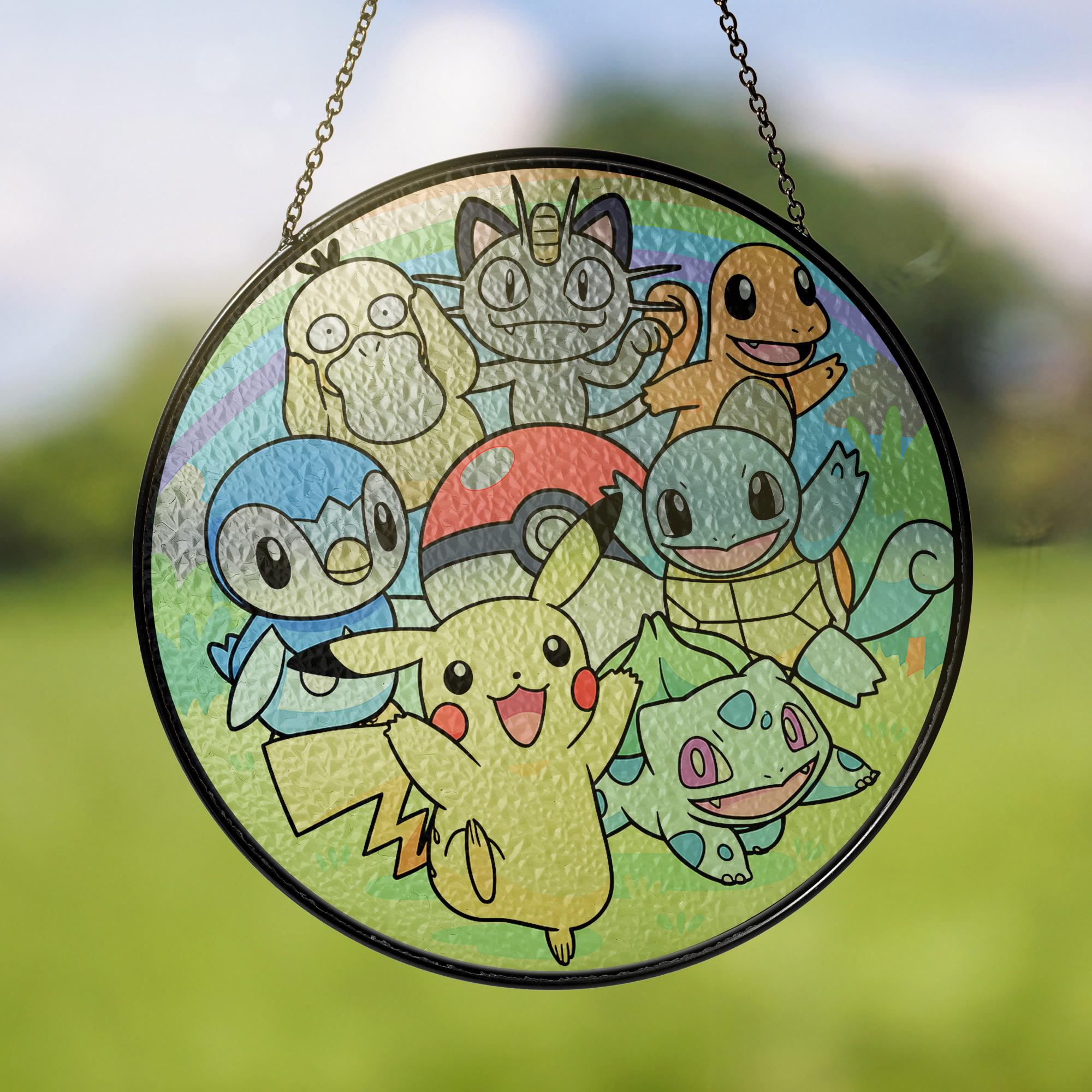 Pokemon Pokefriends Stained Glass Suncatcher - AnimeBape