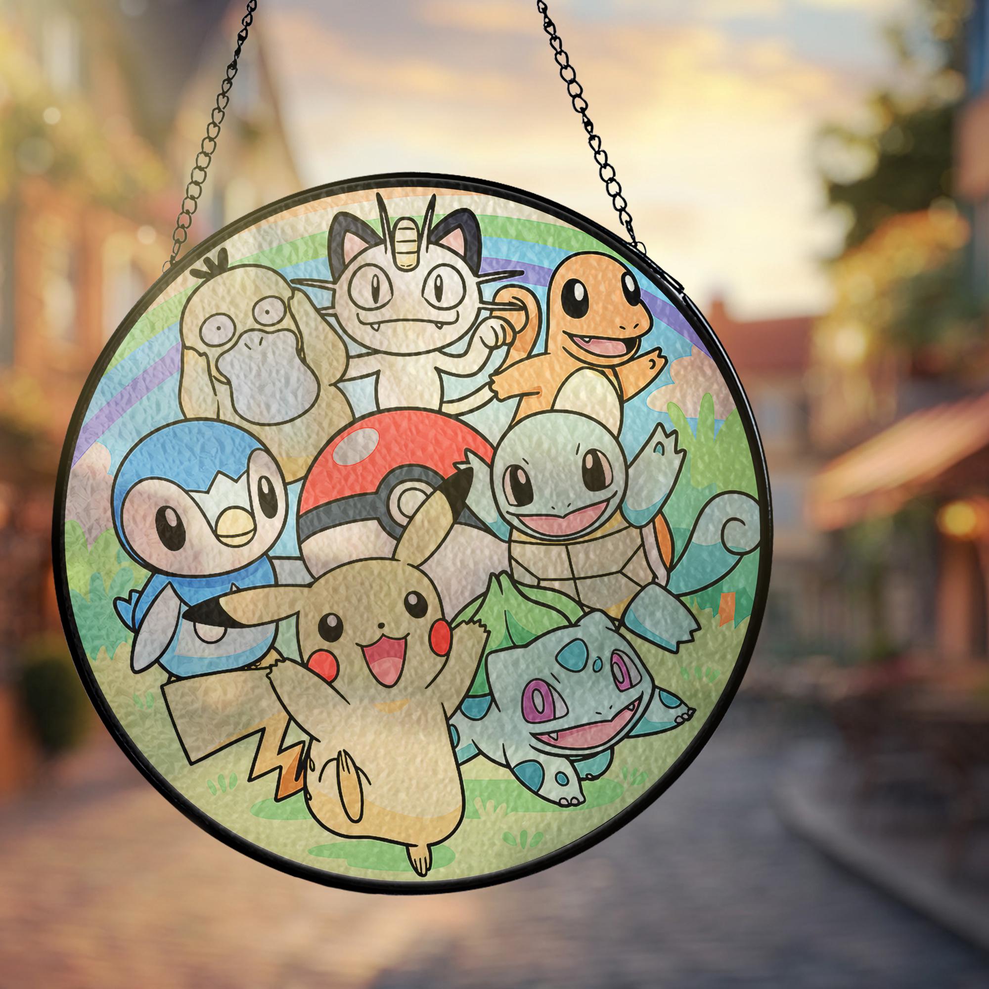Pokemon Pokefriends Stained Glass Suncatcher - AnimeBape