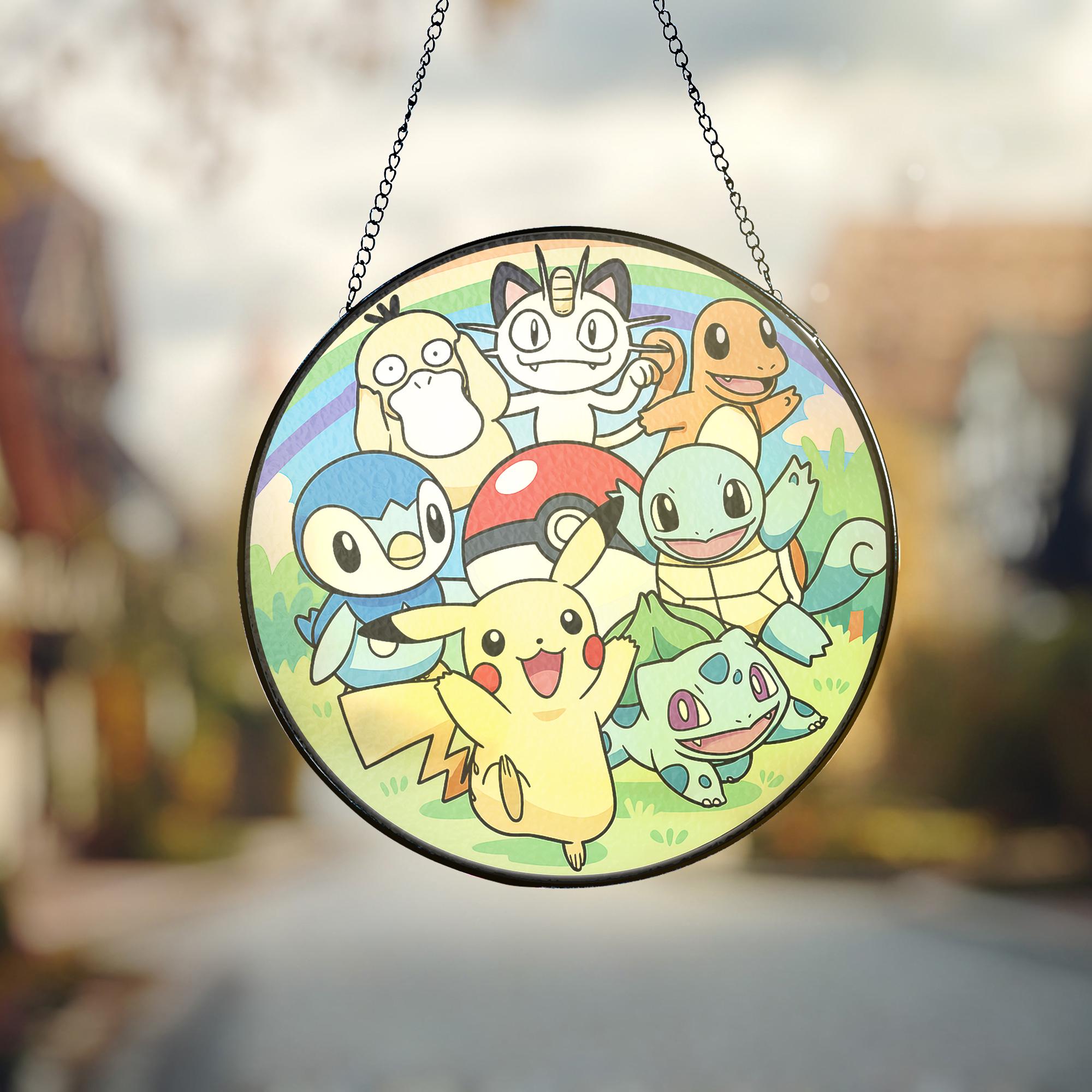 Pokemon Pokefriends Stained Glass Suncatcher - AnimeBape