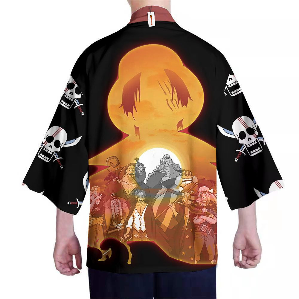 One Piece Shanks Red Hair Pirates Haori Kimono - AnimeBape