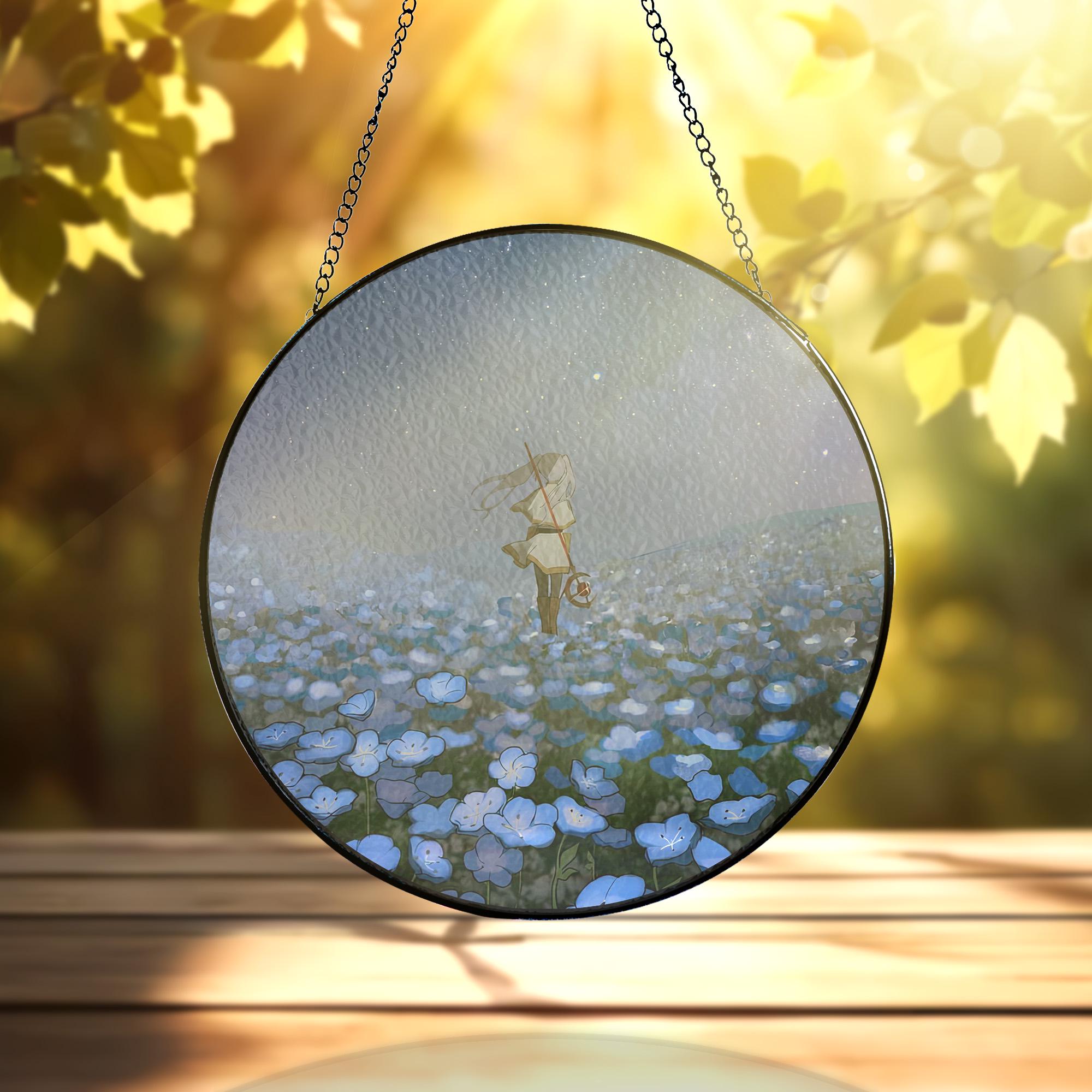 Frieren Flower Filed Stained Glass Suncatcher - AnimeBape