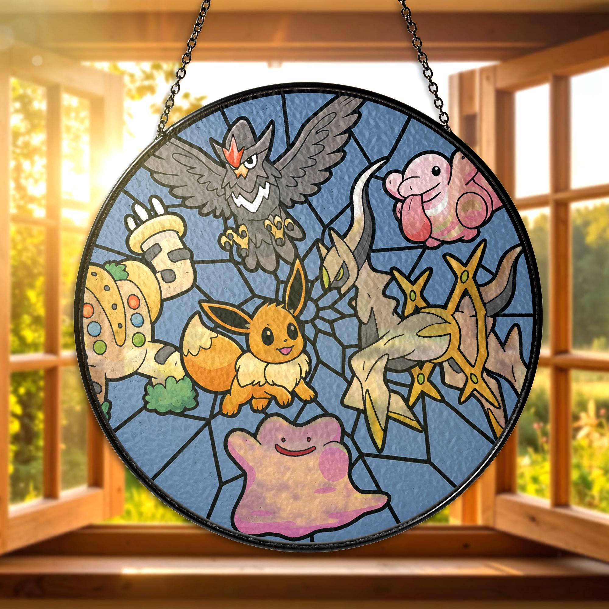Pokemon Stained Glass Suncatcher - AnimeBape