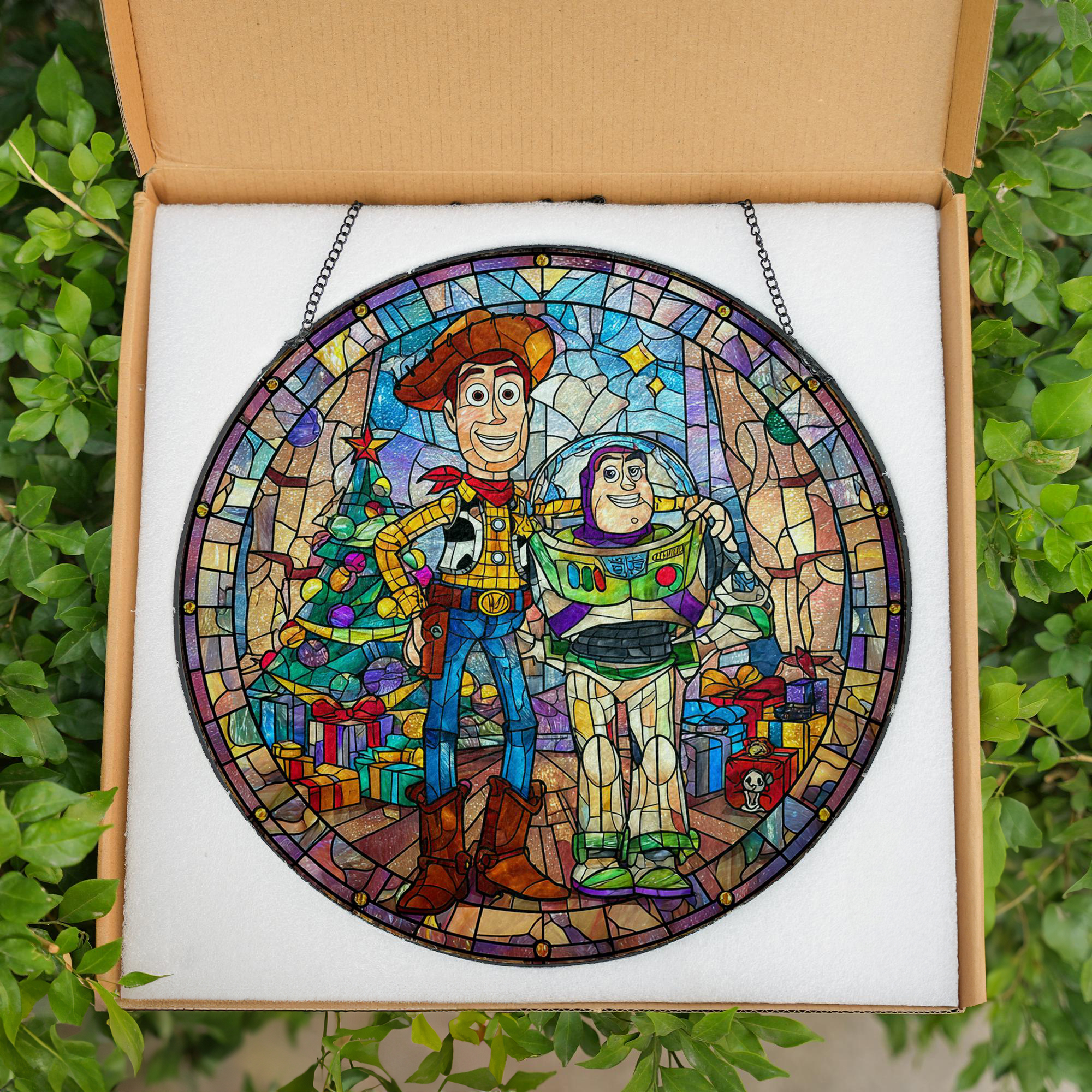 Toy Story Woody and Buzz BFF Stained Glass Suncatcher For Movie Fans ...