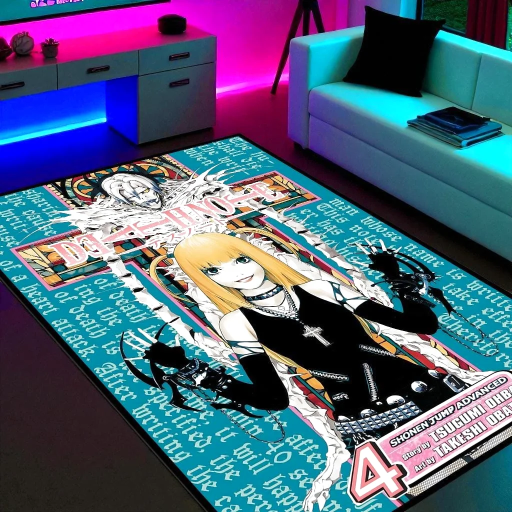Death Note Vol4 Cover with Misa Amane Rectangle Rug - AnimeBape