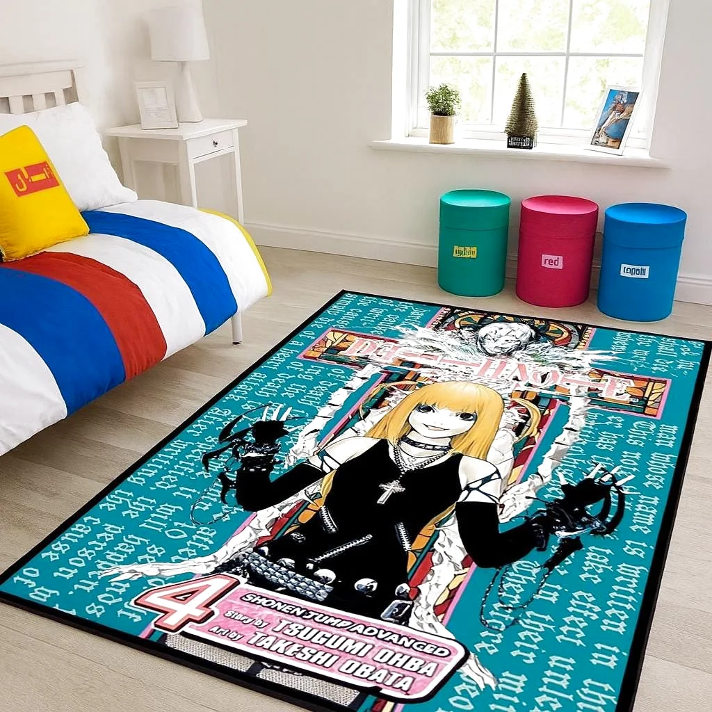Death Note Vol4 Cover with Misa Amane Rectangle Rug - AnimeBape