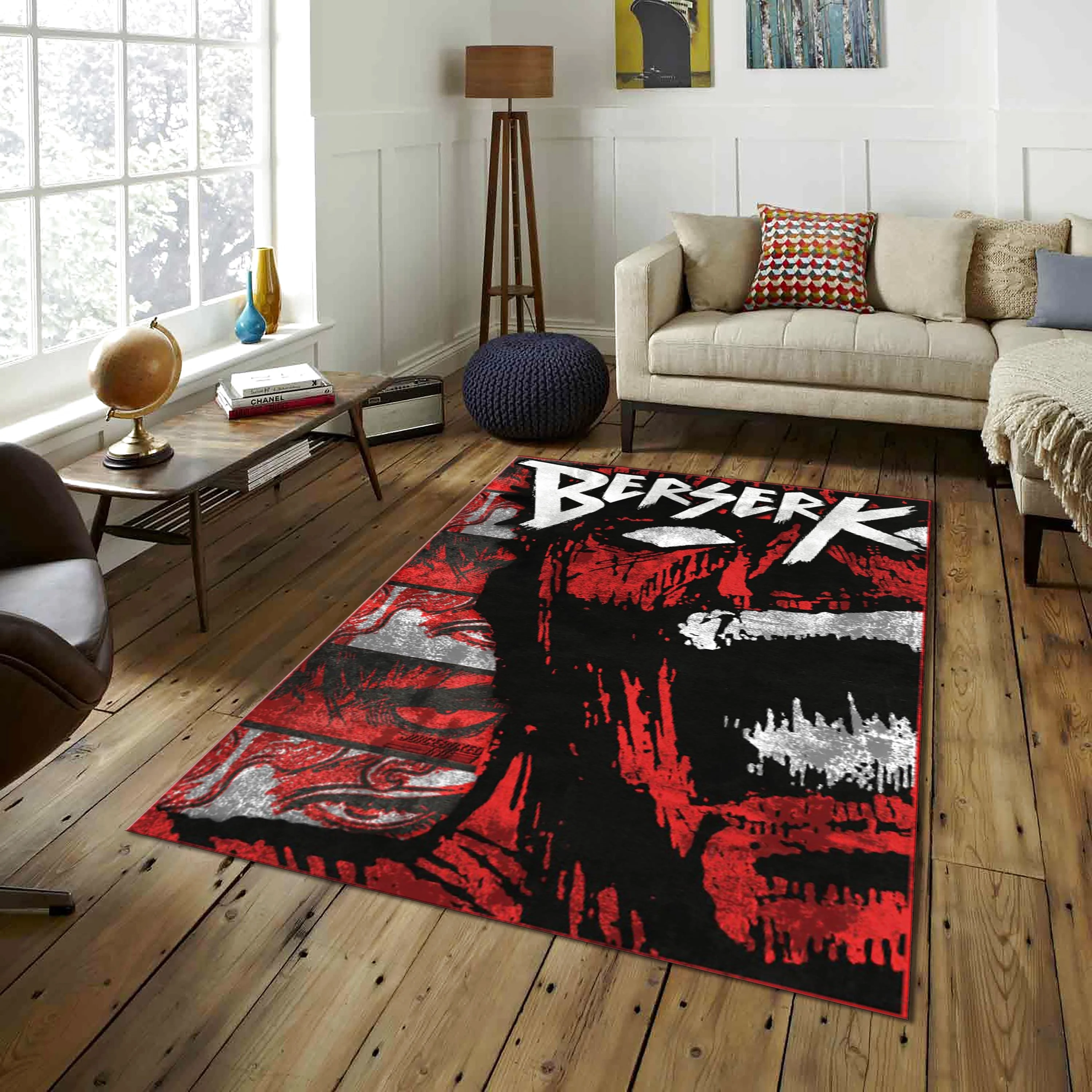 Berserk Rug, Room Decor, Rectangle Rug - AnimeBape