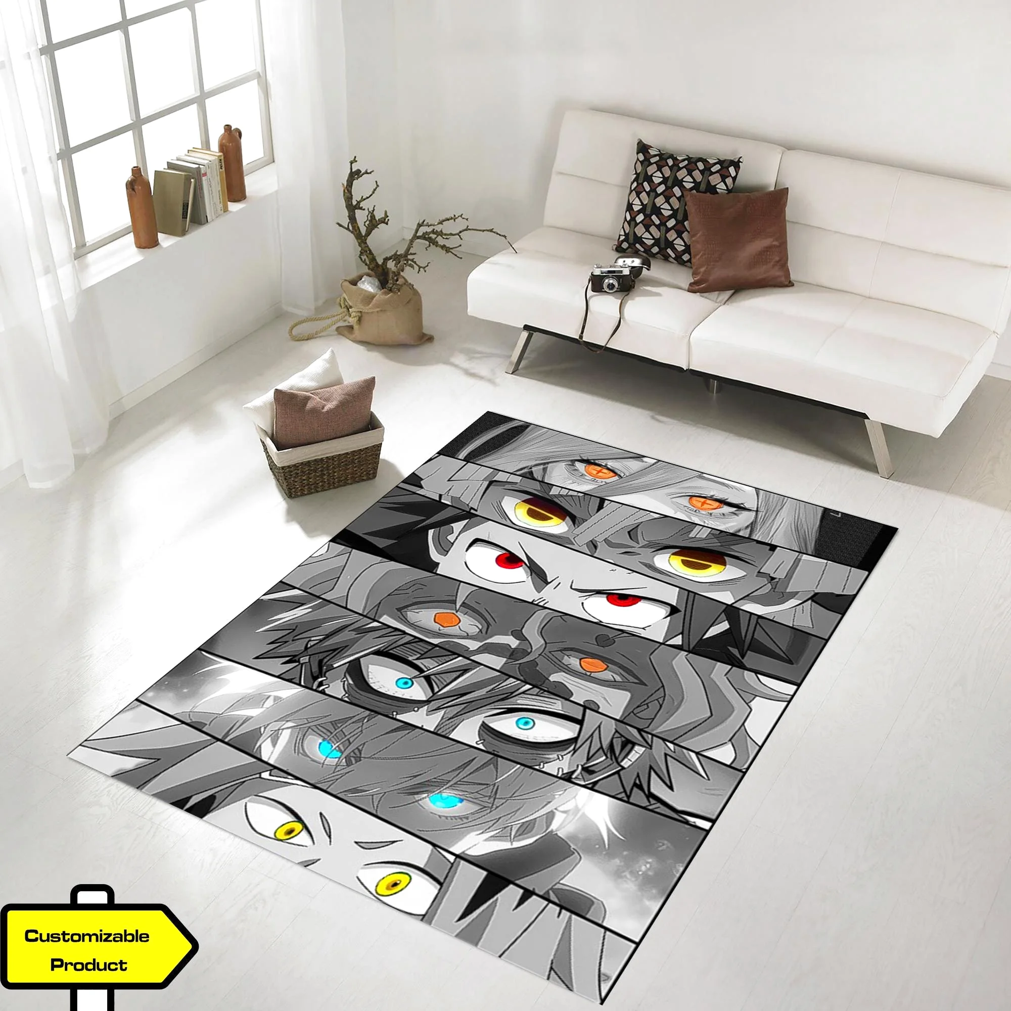 My Hero Academia Eyes Carpet, Rectangle Rug - AnimeBape