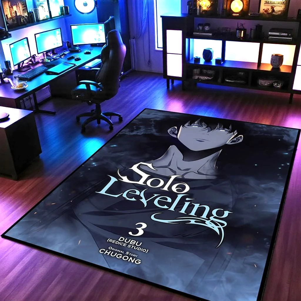 Solo Leveling Rug Vol3 Dark Fantasy Room Decor Rectangle Rug - AnimeBape